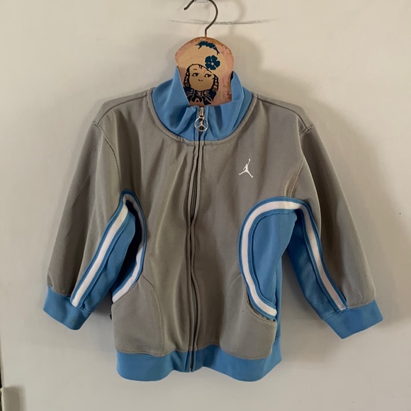 Jordan | Jackets & Coats | Jordan Light Blue And Grey Track Jacket With ...